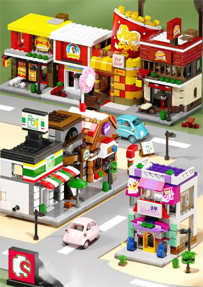 Buy SEMBO Mini City Shop Street View Building Blocks Model Perfume Shop ...
