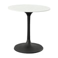Carolina Living Enzo 30" Round Marble Top Dining Table White White ...