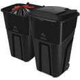 Trash Can With Lid - Ultimate Strength 32 Gallon Wheeled Garbage Can ...
