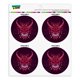Japanese Horned Demon Mask Oni Refrigerator Fridge Locker Vinyl Circle ...