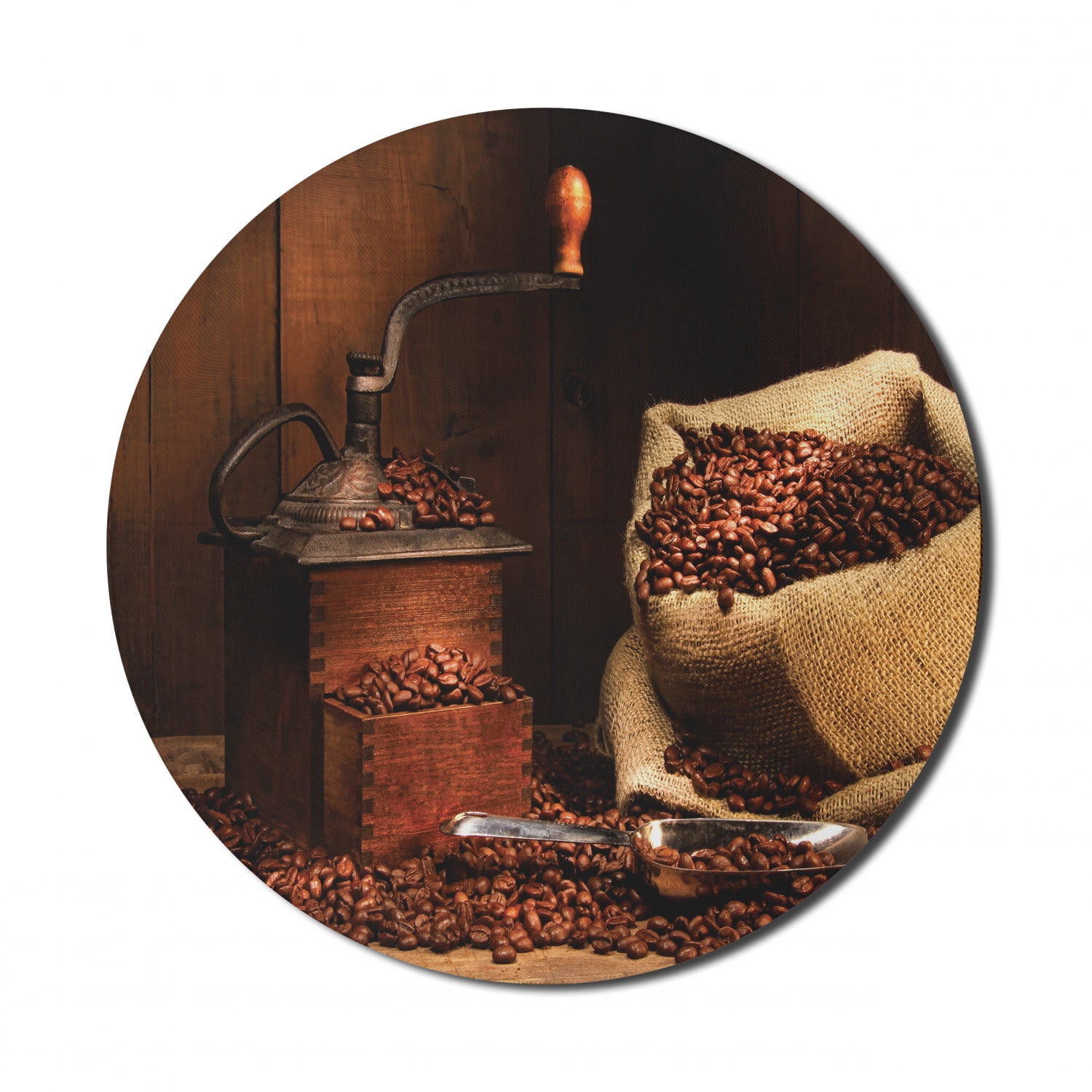 Coffee Mouse Pad for Computers, Vintage Style Antique Grinder with ...