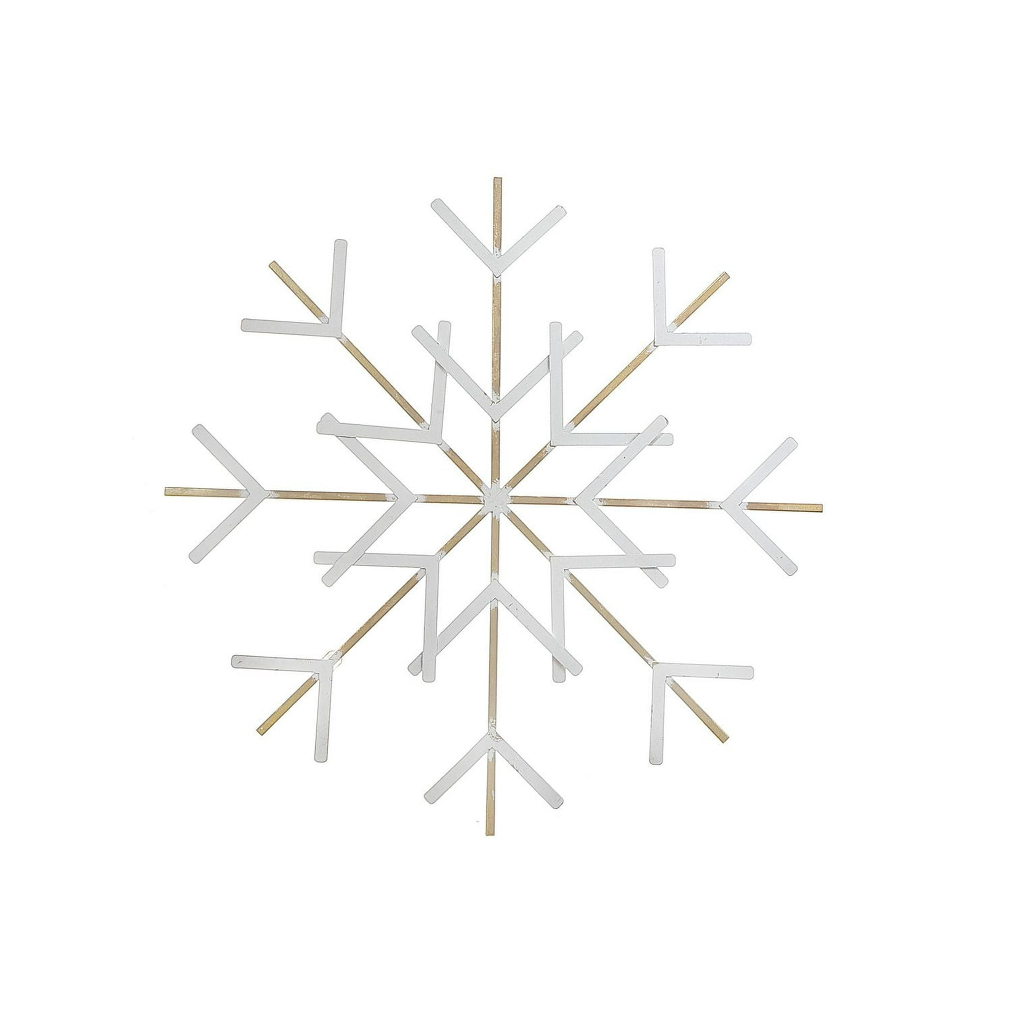 Click here for Ih Casadécor White And Gold Metal Snowflake Wall D... prices