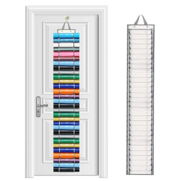 MAILINI Vinyl Roll Holder 48 Compartments Over The Door Craft Organizer ...
