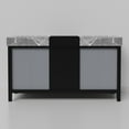 Zilara 60 in W x 22 in D Black and Grey Double Bath Vanity and Castle ...