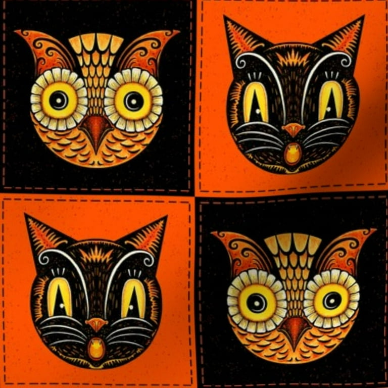 Vintage Halloween Owl Illustration