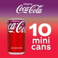 Coca-Cola Cherry Mini Soda Pop Soft Drink, 7.5 fl oz, 10 Pack Cans ...