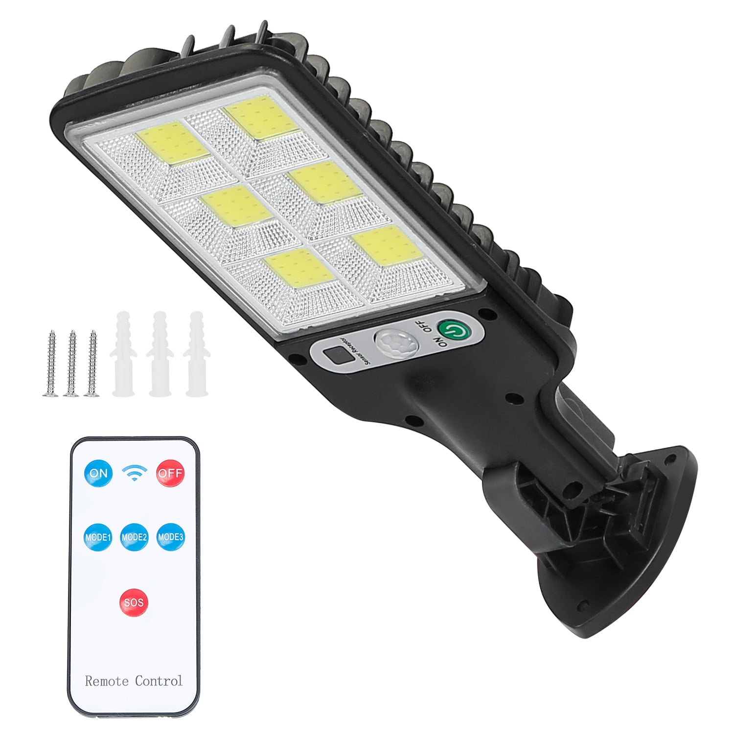 Solarek Solar Wall Light Outdoor 18 LED Beads PIR Motion Sensor Remote ...