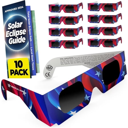 Medical King Solar Eclipse Glasses 2024, Safe For Direct Sun View, CE ...