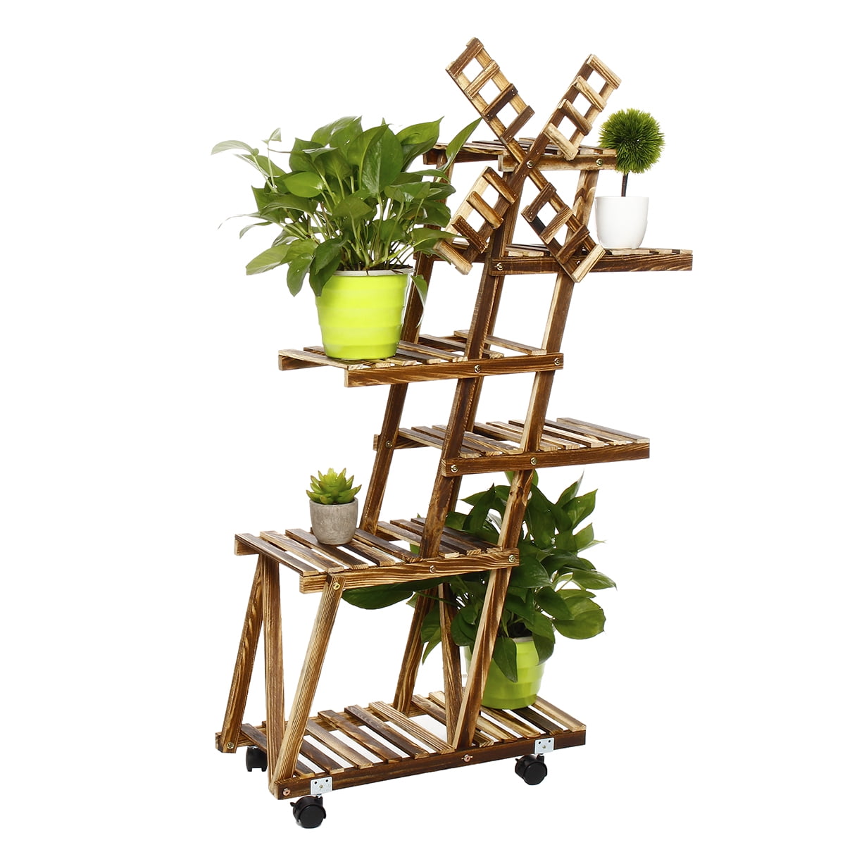 Plant Stand, Garfans Windmill Plant Stand with Wheels for Indoor plant ...