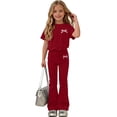 BaoFuBaoMei Pants Sets Girls 2 Piece Outfits Summer Printed Short ...