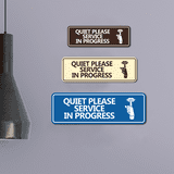 Standard Quiet Please Service In Progress Sign (Blue) - Large - Walmart.com