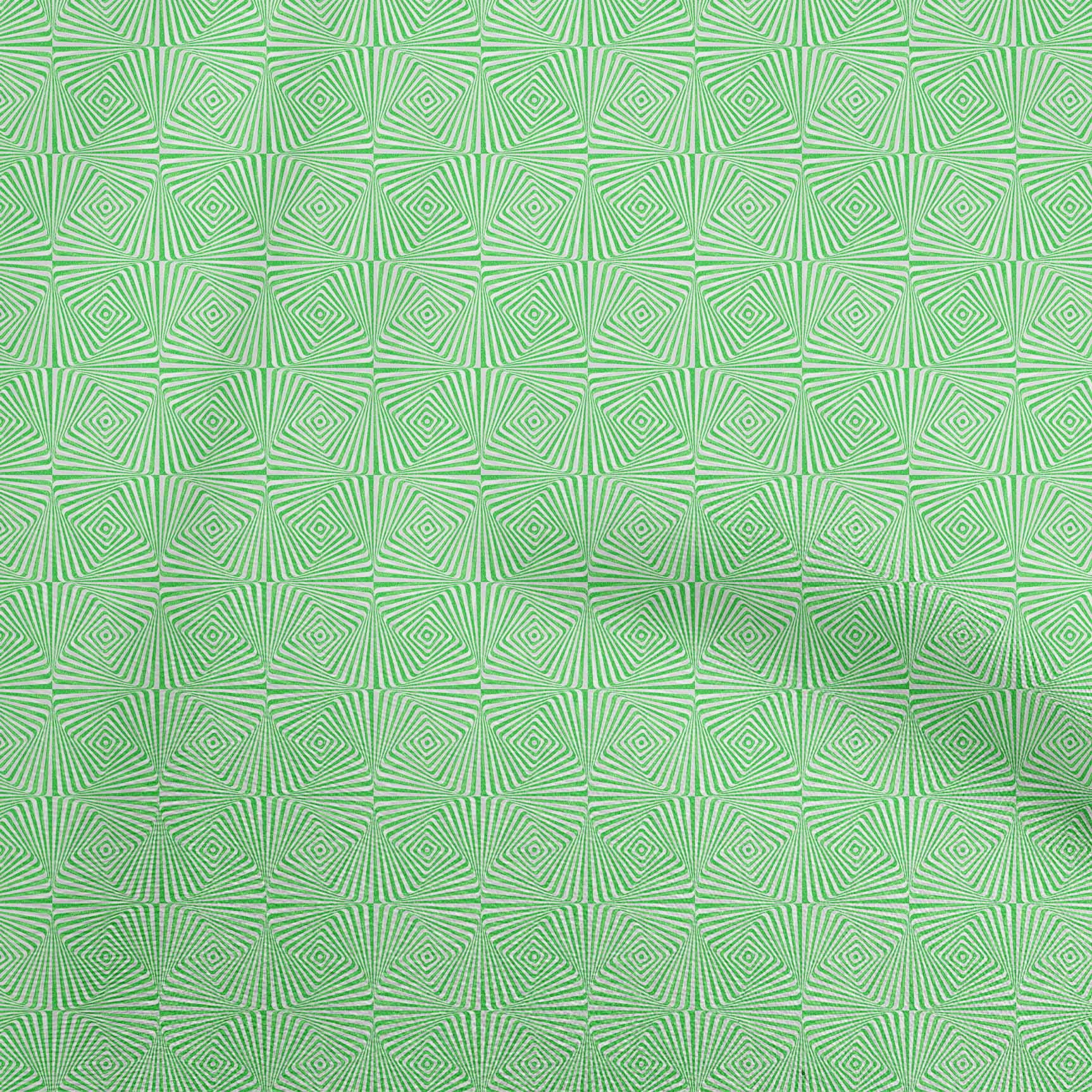 oneOone Cotton Poplin Green Fabric Abstract Sewing Material Print ...