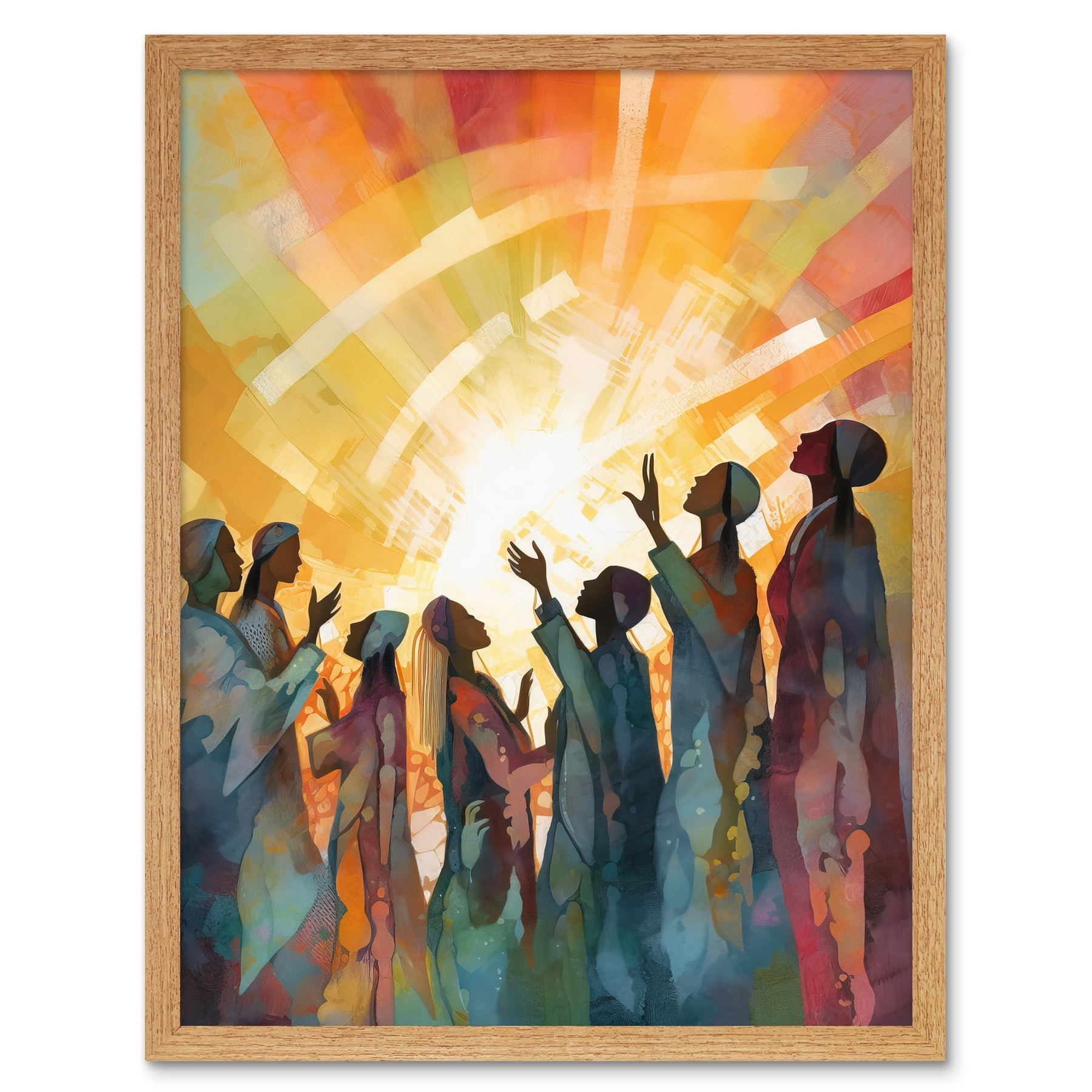 Group Singing Hymns at Sunrise Abstract Female Gospel Choir Modern ...