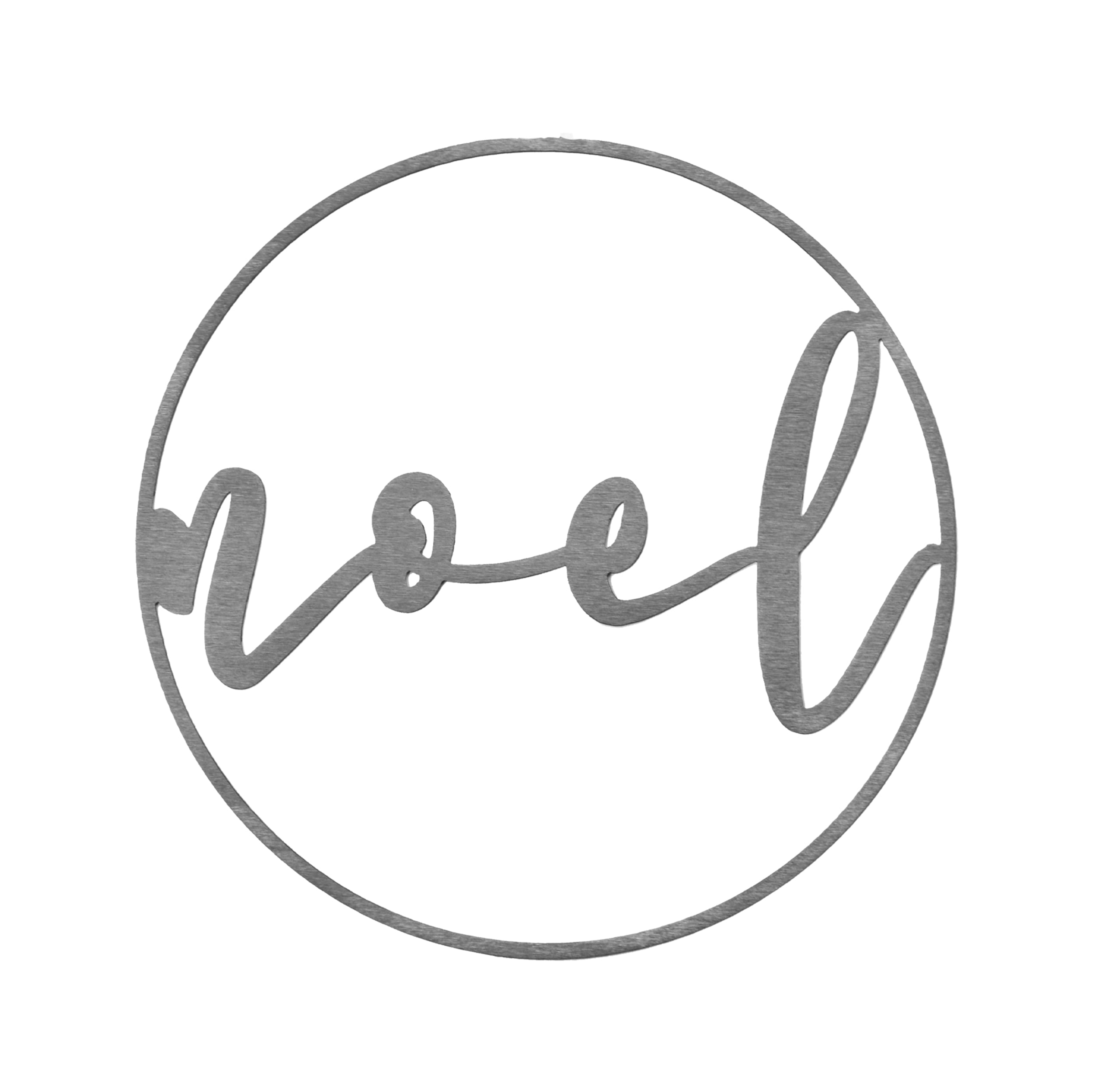 Rusted Orange White Metal 15" Minimalist Noel Christmas Greeting Sign ...