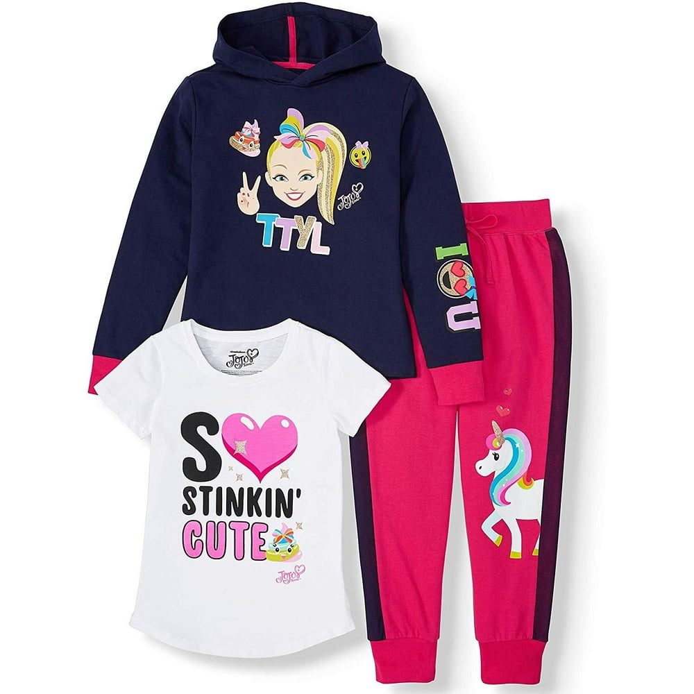 JoJo Siwa - Jojo Siwa Unicorn Graphic Hoodie, Top and Legging, 3-Piece ...
