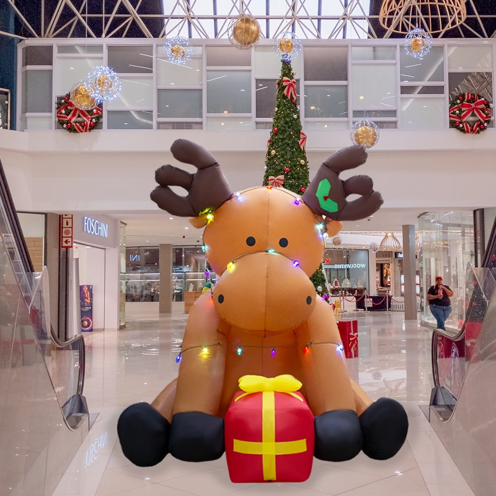 Inflable Navideño de Reno con 26 Focos Leds Decorativos | Walmart en línea