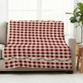 Country Red Buffalo Plaid Fleece Throw Blanket Lightweight Retro Star ...