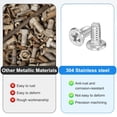60-Pack Flat Head Machine Screws, M1.2x2mm 304 Stainless Steel Phillips ...