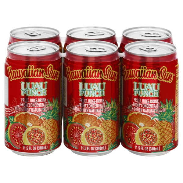 Hawaiian Sun Luau Punch, 11.5 Fl. Oz., 6 Count - Walmart.com