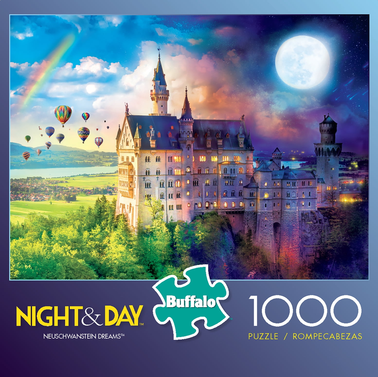 Buffalo Games Night & Day Series Neuschwanstein Dreams Puzzle, 1000 ...