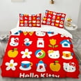 Cartoon Anime Sanrio Bedding Set Hello Kitty Quilt Duvet Cover ...