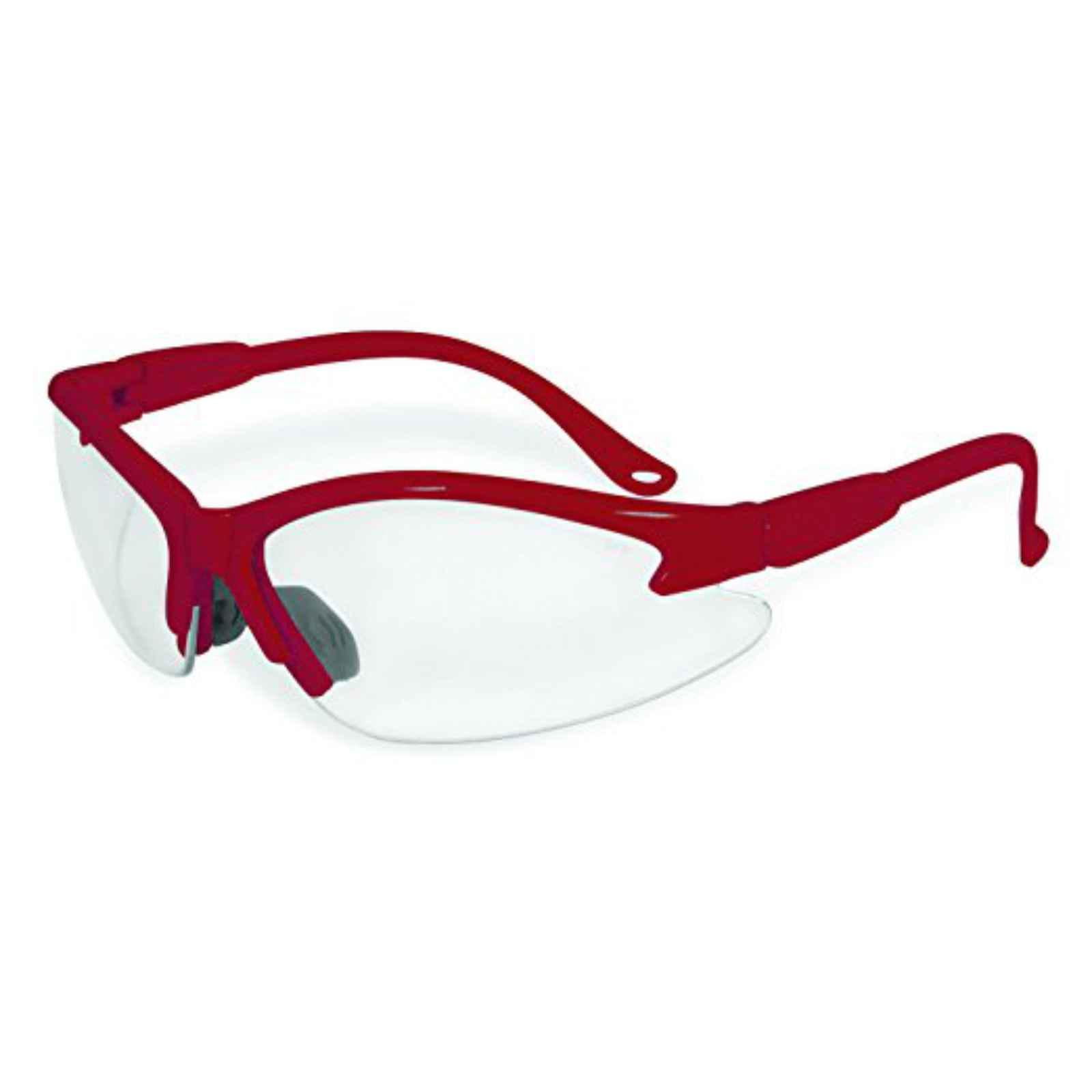 SSP 95125 Safety Glasses Red/ Clear AF Shatterproof Lenses, COLUMBIA ...