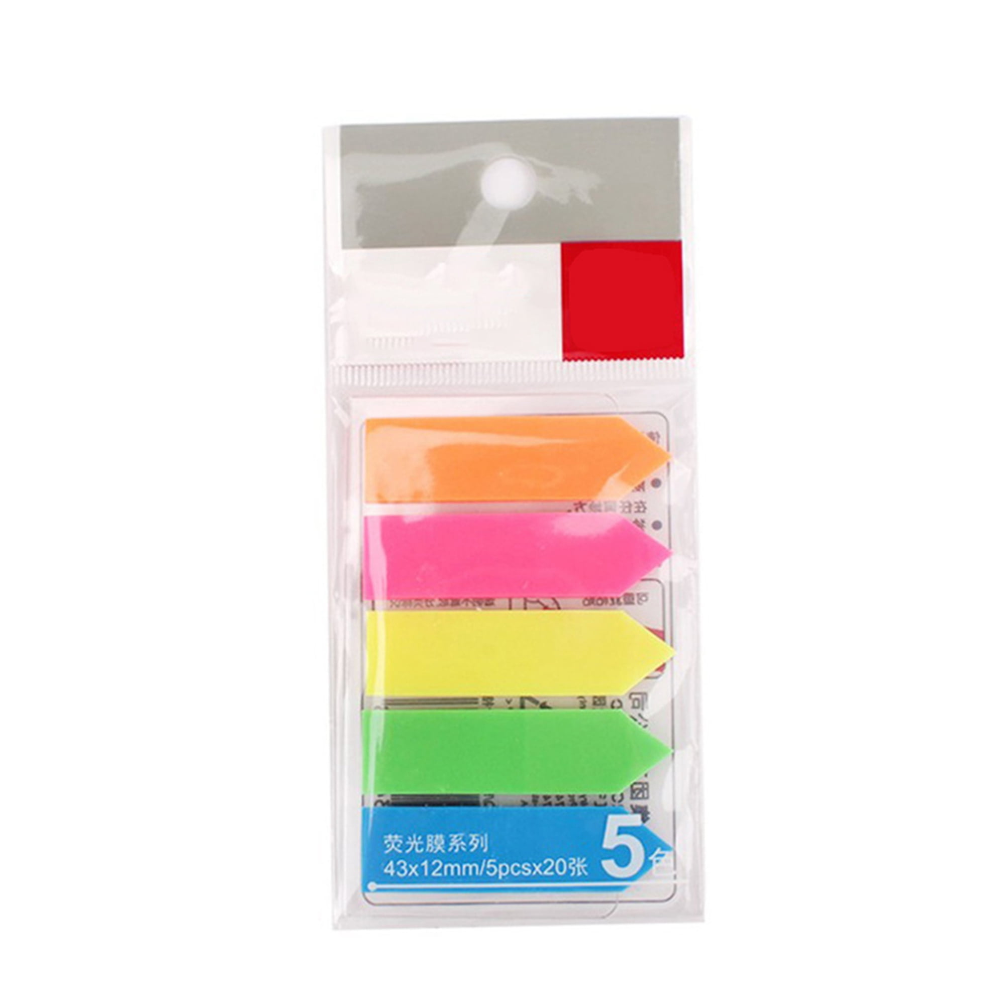 Multitrust 5 Color Index Tabs Index Flag 100 Pcs Transparent Sticky ...