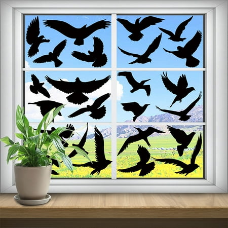 37 Anti-Collision Window Stickers Bird Shaped Window Stickers Anti-Bird ...