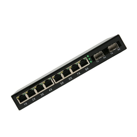 Media Converter, DC 5V Two Working Modes 8 Port Switch Adaptive 10/100 ...