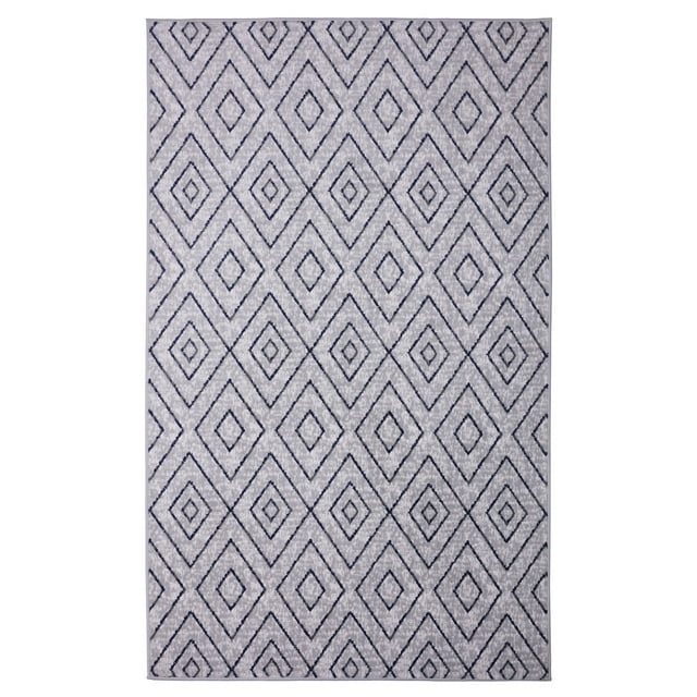 Furnish My Place Diamond Pattern Area Rug - 2 ft. x 4 ft., Grey, Rug ...