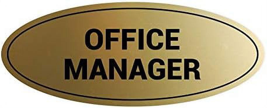 oval office manager sign (brushed gold) - large - Walmart.com