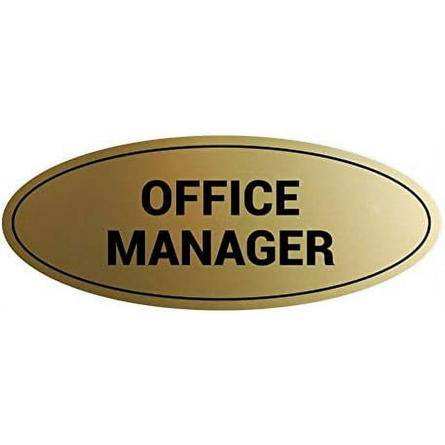 oval office manager sign (brushed gold) - large - Walmart.com