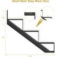 2 Pack Steel Stair Riser,Step Stair Stringer,Metal Stair Step Riser for ...