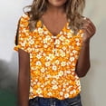 ChaoHeng Boho Tops for Women Women's Printed Blouses Short Sleeved V ...