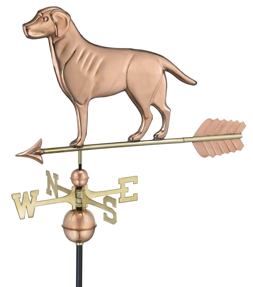 Good Directions Labrador Retriever Weathervane with Arrow, Pure Copper ...