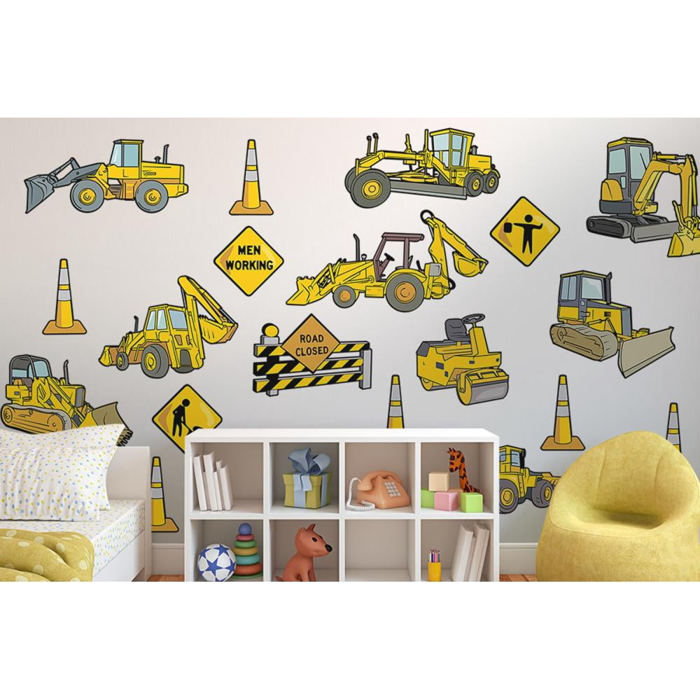 Construction Vehicles Wall Decal Sticker Sticker Set by Wallmonkeys ...