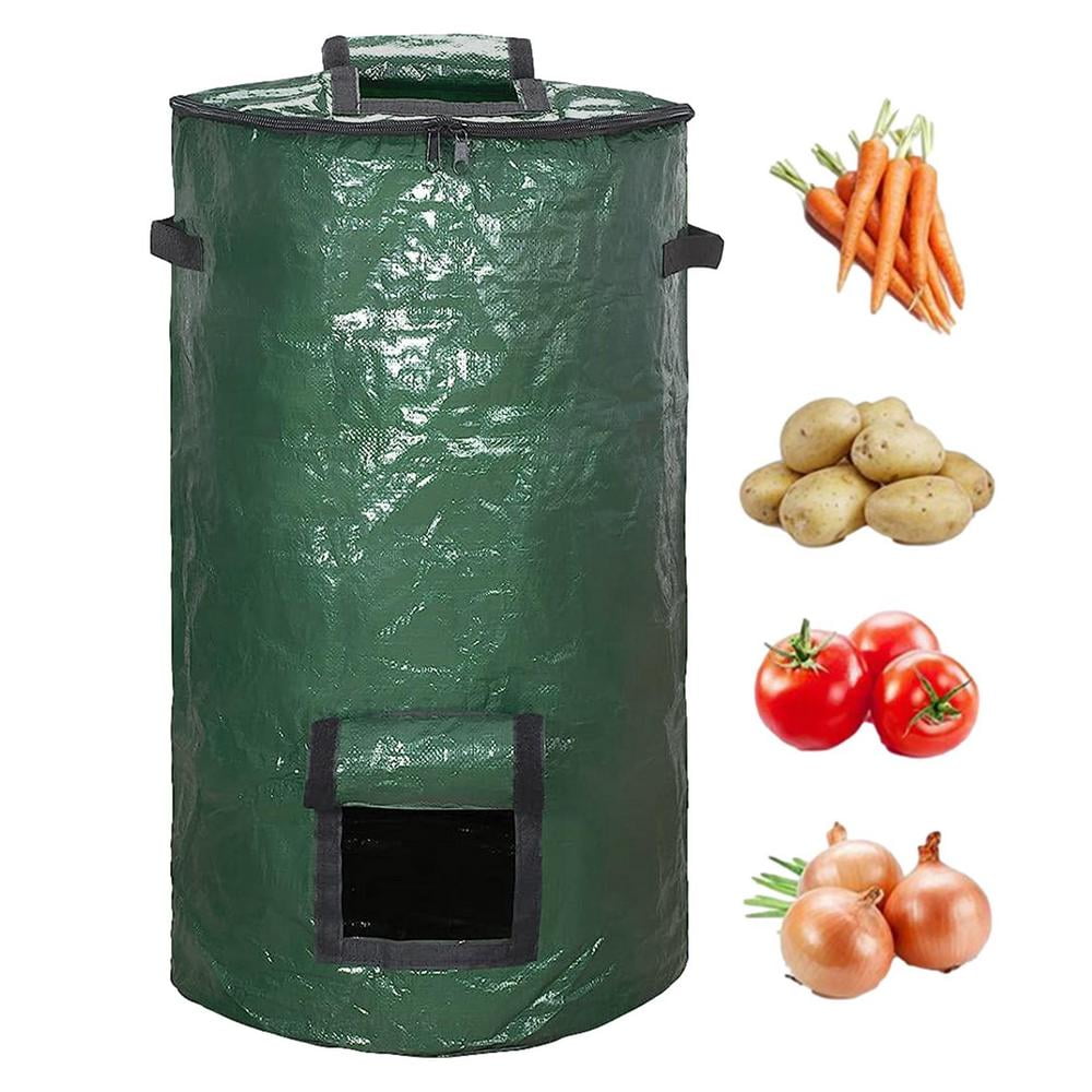 Tohuu Compost Bin Bag Reusable Yard Debris Bag Leaf Bag Garden ...