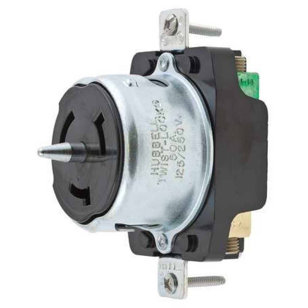 HUBBELL WIRING DEVICE-KELLEMS CS6369 50A Twist-Lock Receptacle 3P 4W ...
