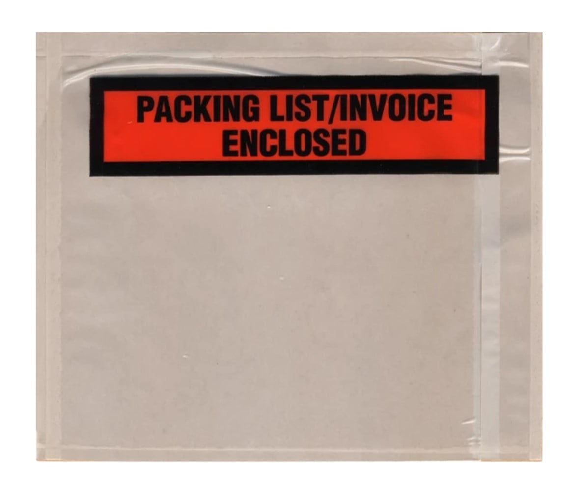 4 1/2" x 6" Panel "Packaging List/Invoice Enclosed" Back-Loading Bottom ...
