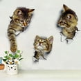 3D Cute Cat Self-adhesive Removable Wallpaper for Children's Living ...