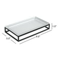 Better Homes & Gardens Ribbed Glass and Metal Tray, White with Black ...