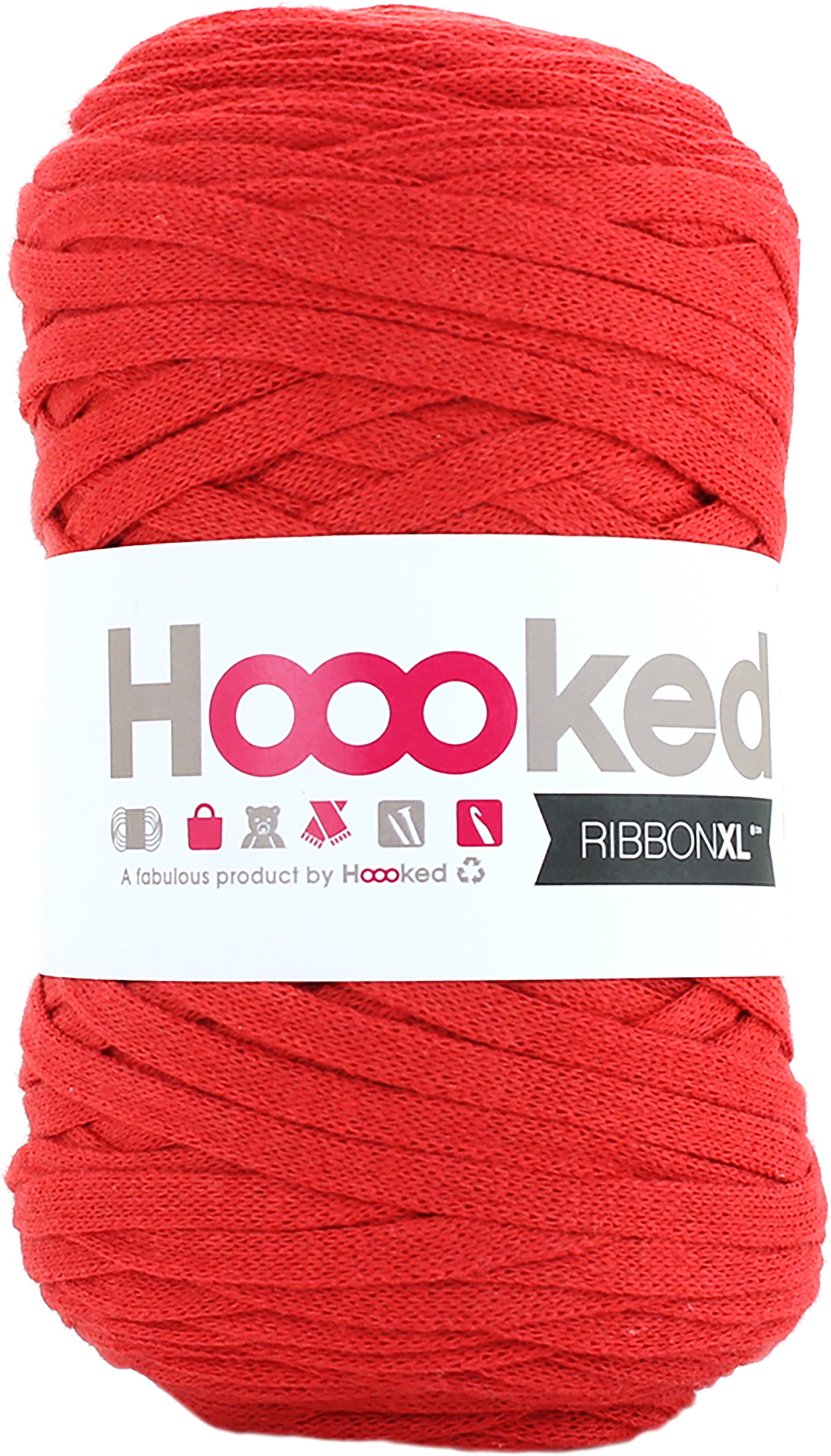Hoooked Ribbon XL Yarn-Lipstick Red - Walmart.com
