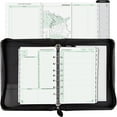 Day-Timer Bonded Leather Zip Planner Starter Set, Black, 1 Each ...