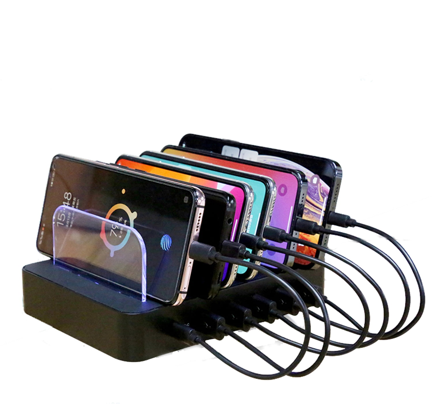 Amicable Premium 6-Port USB Charging Station, Multi Device Charger ...
