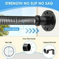 Adjustable Long Tension Curtain Rod 31-112 Inch Black, No Drilling or ...