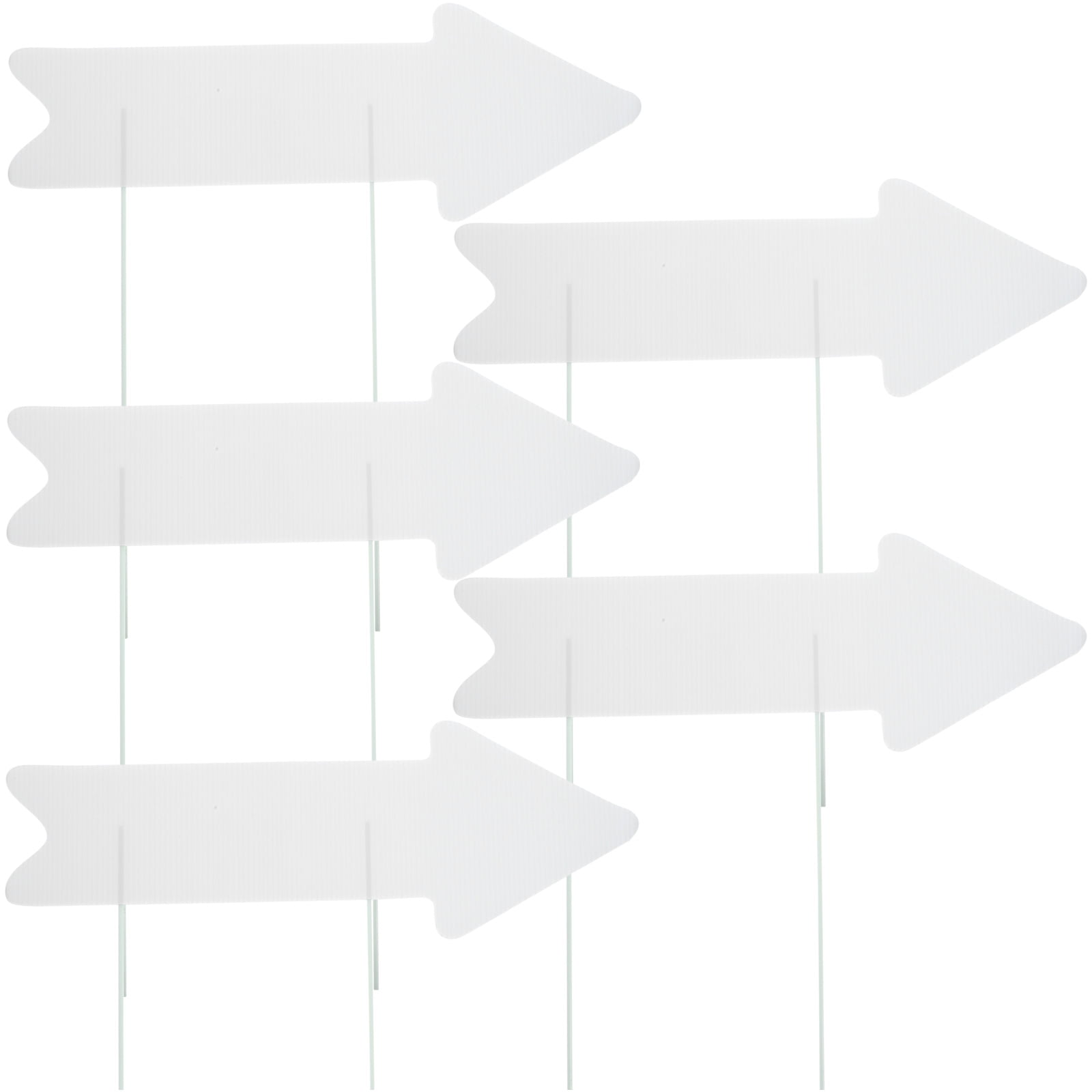 BESTONZON 5Pcs Blank Signs with Stakes Blank Yard Garden Signs DIY Yard ...