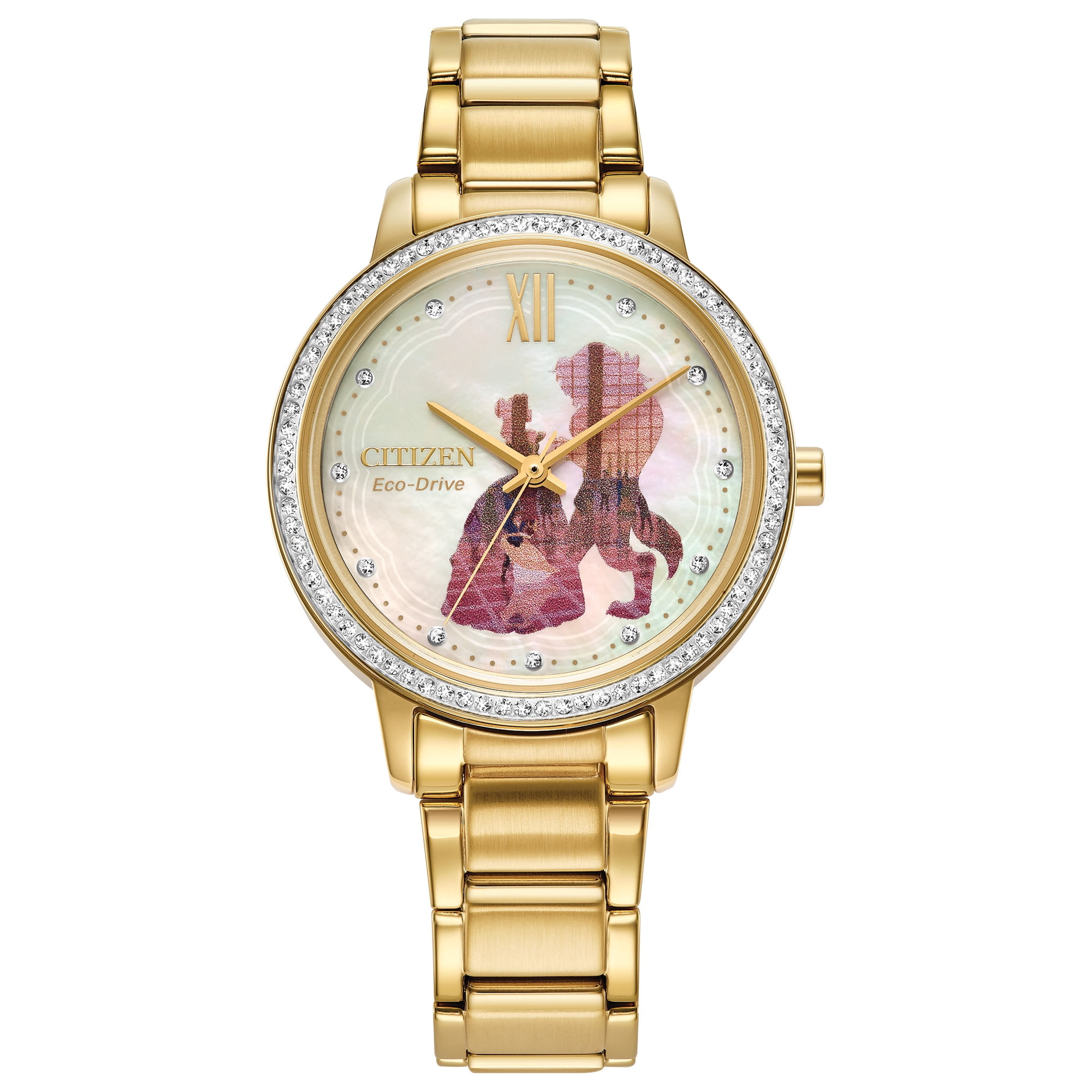 Citizen Women's Eco-Drive Disney Beauty and the Beast Gold-Tone ...
