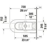 Duravit 2173010001 1.28 GPF Single Flush Elongated Toilet, White ...