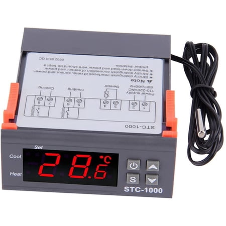 AC 110V-220V Temperature Controller, STC-1000 All Purpose Digital ...
