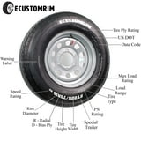 eCustomhitch 15x5 White Spoke Trailer Wheel Rim, 5 Lug On 5 Inch Bolt ...